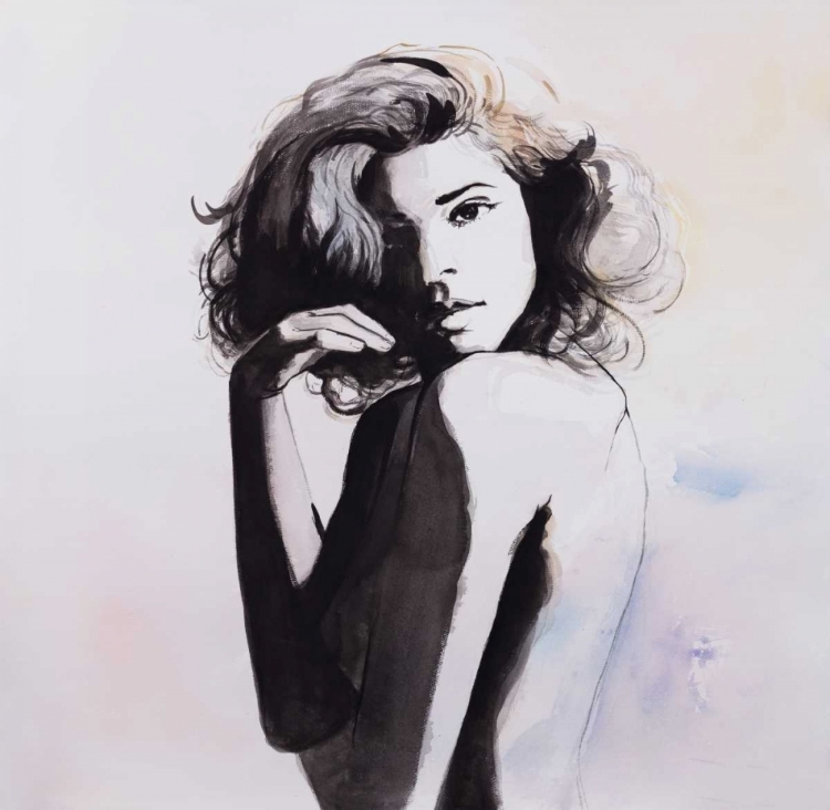 Somerset House - Images. WATERCOLOR BEAUTIFUL YOUNG WOMAN